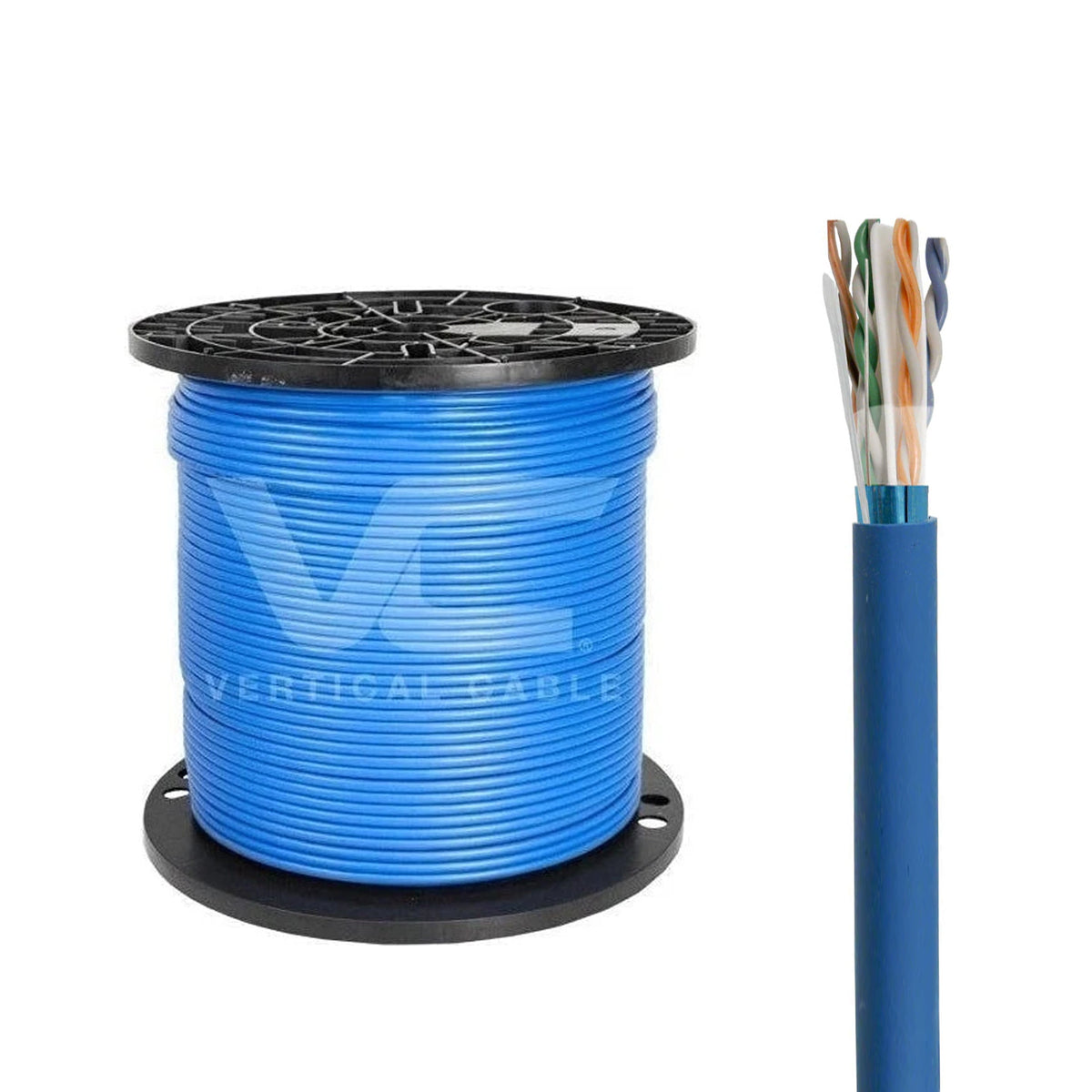 Vertical Cable (CAT6A Plenum) 23AWG, Solid Bare Copper, Spool, 1000ft, – Blue Star Wholesale ...