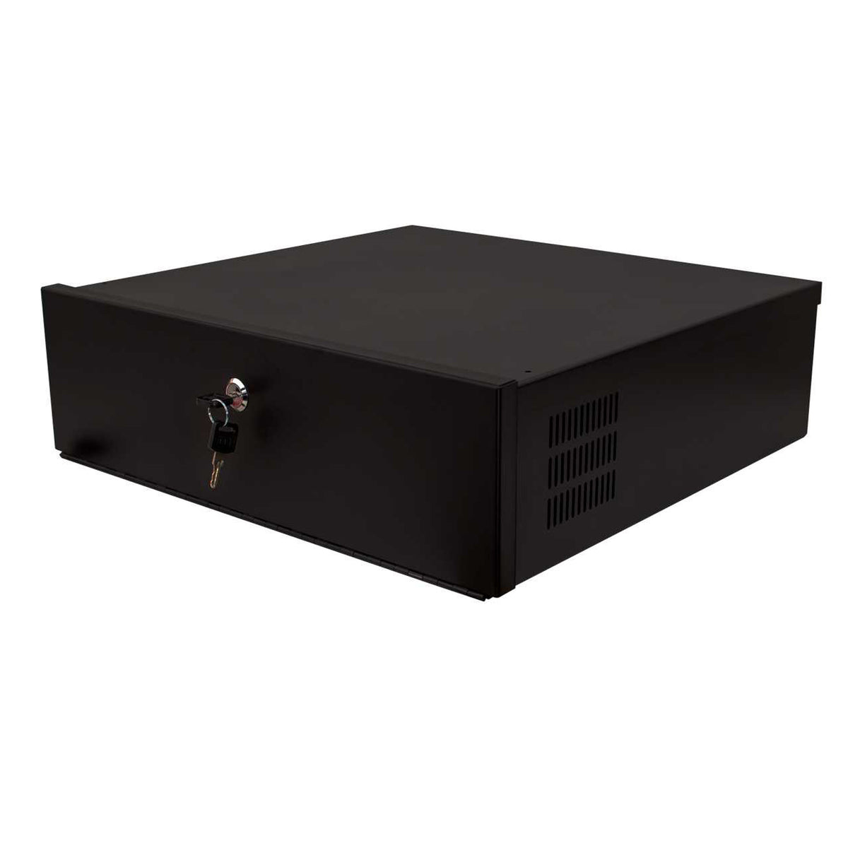 Vertical Cable (Lockbox) DVR/NVR Security, w/ AC Fan, Black, Small / M ...