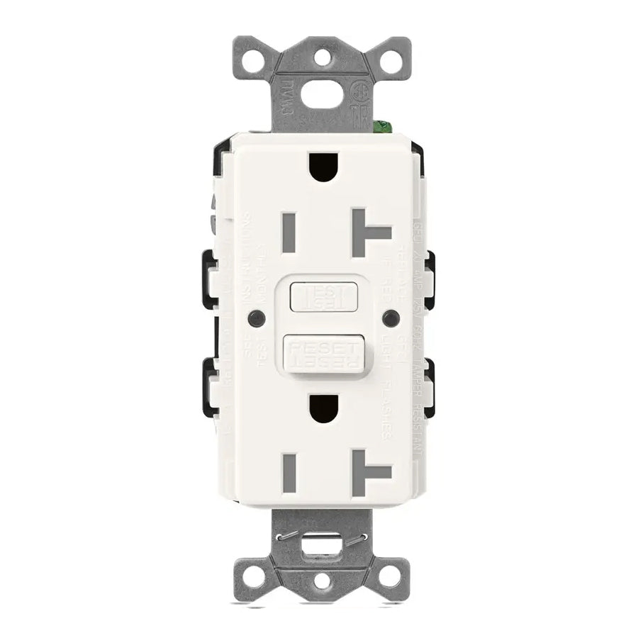 Lutron SCR-20-GFST, 20A, GFCI Receptacle, Tamper Resistant, Self Testi ...