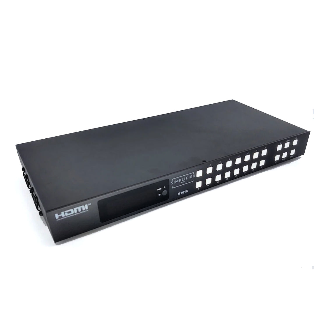 Simplified M1616, Matrix Scaling HDMI to HDMI 16x16 HDMI 2.0b (18Gbps) — Blue Star Wholesale ...