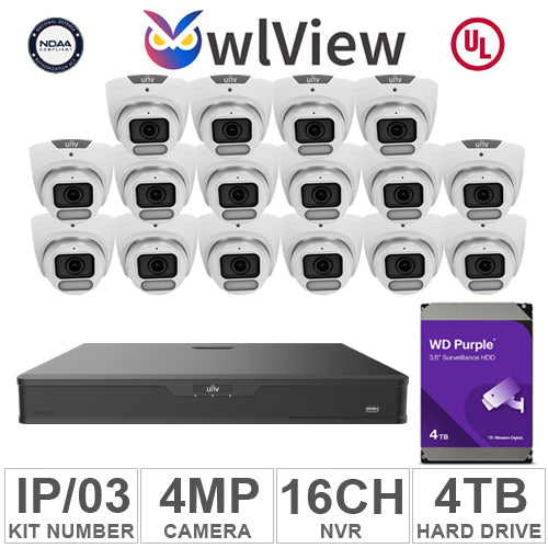 UNV KIT-IP/18 (16 Cameras IP 8MP + 1WD/4TB + 1-NVR/16CH) – Blue Star ...