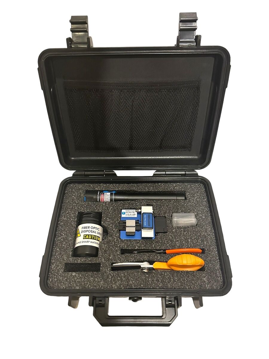 TechLogix TL-SSF-TERMK-1222, Fiber bulk cable fiber test kit – Blue ...