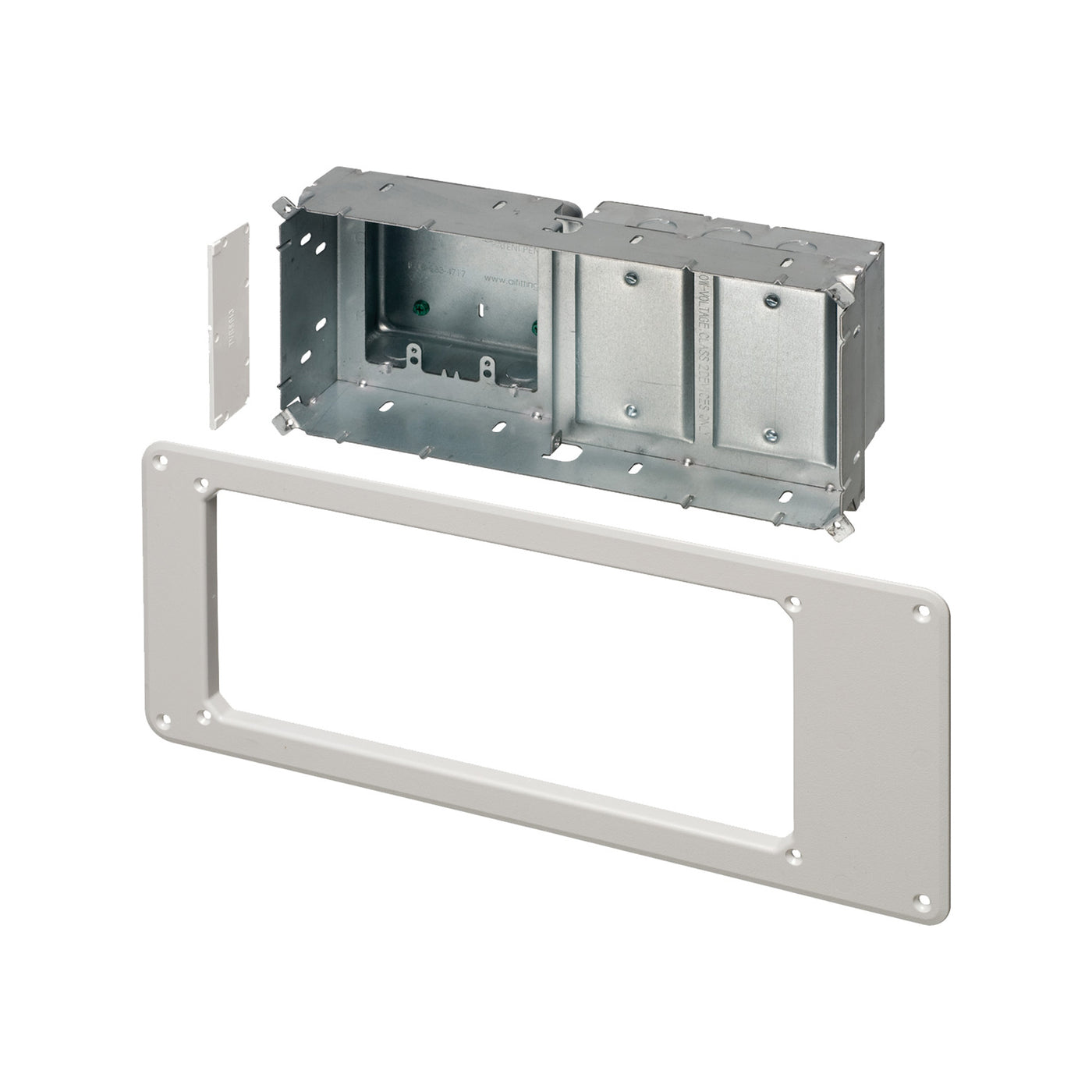 Arlington TVBS613 4 Gang Recessed TV Outlet Box with Paintable Trim Pl ...