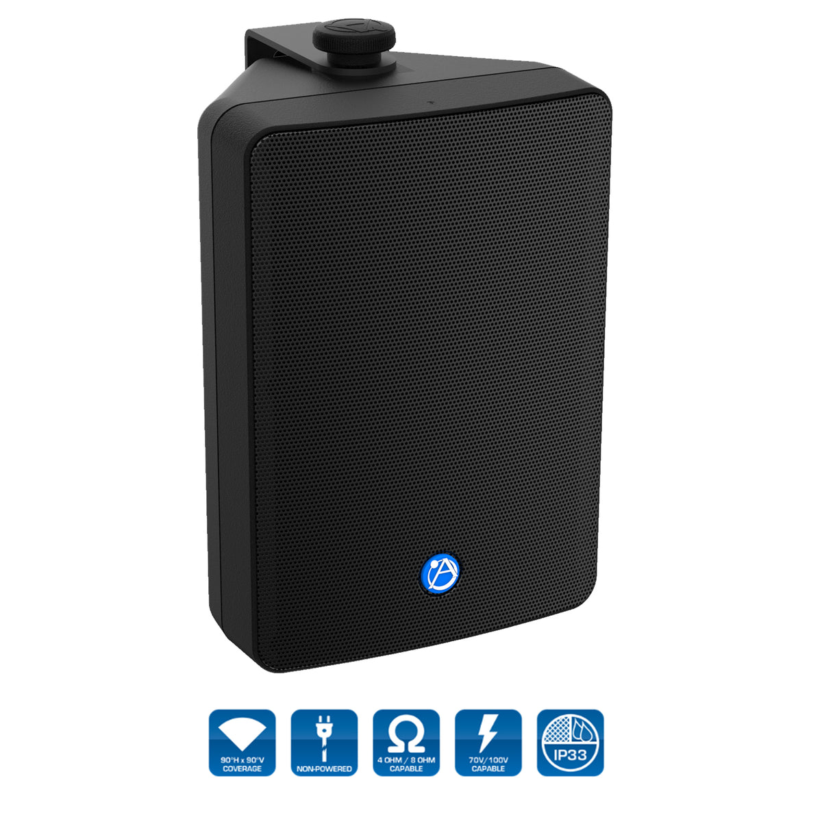 AtlasIED SM63T-B / 6.5", 2-Way Weather Resistant Loudspeaker System wi ...