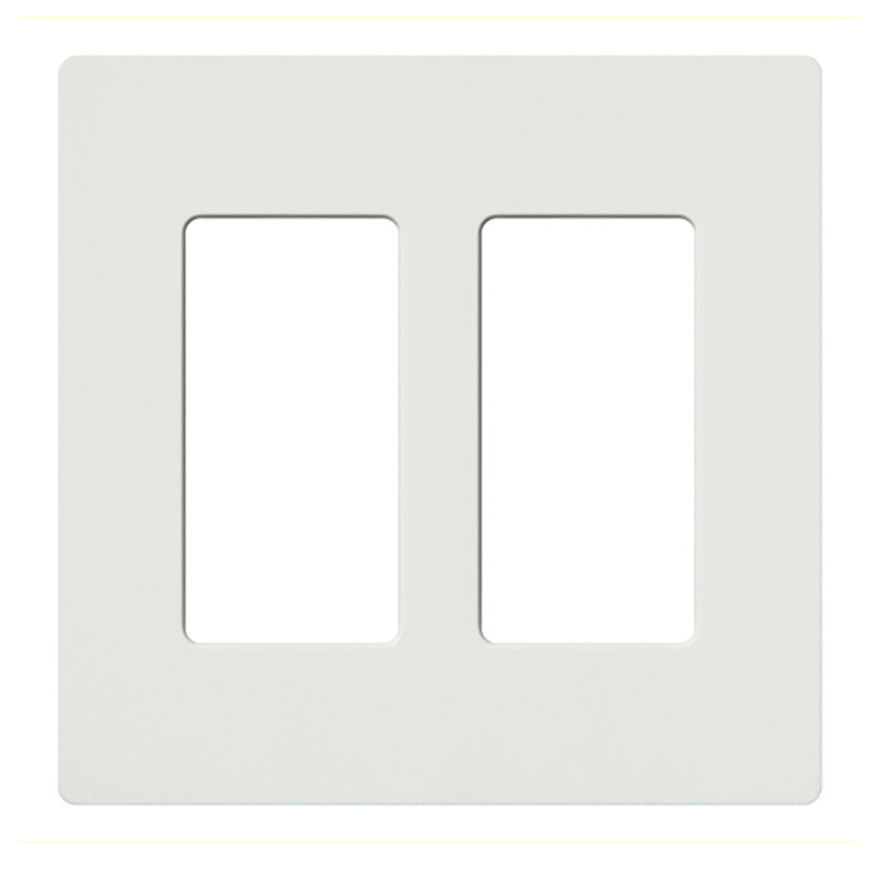 Lutron CW-2, Claro Screwless Designer Wallplate - 2 Gang - White – Blue ...