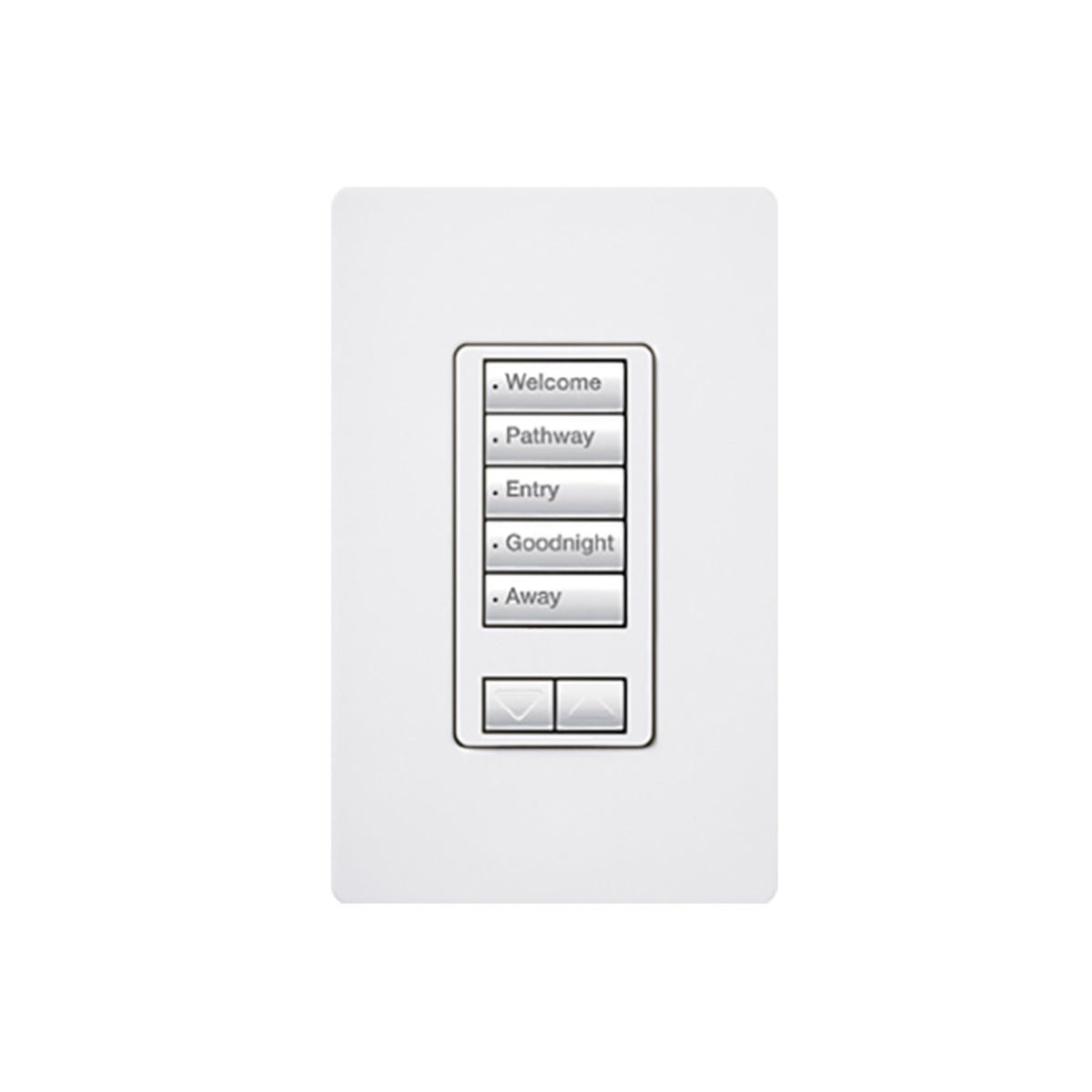 Lutron RRD-W5BRL-WH, RadioRA2, 5-button keypad with raise/lower — Blue ...